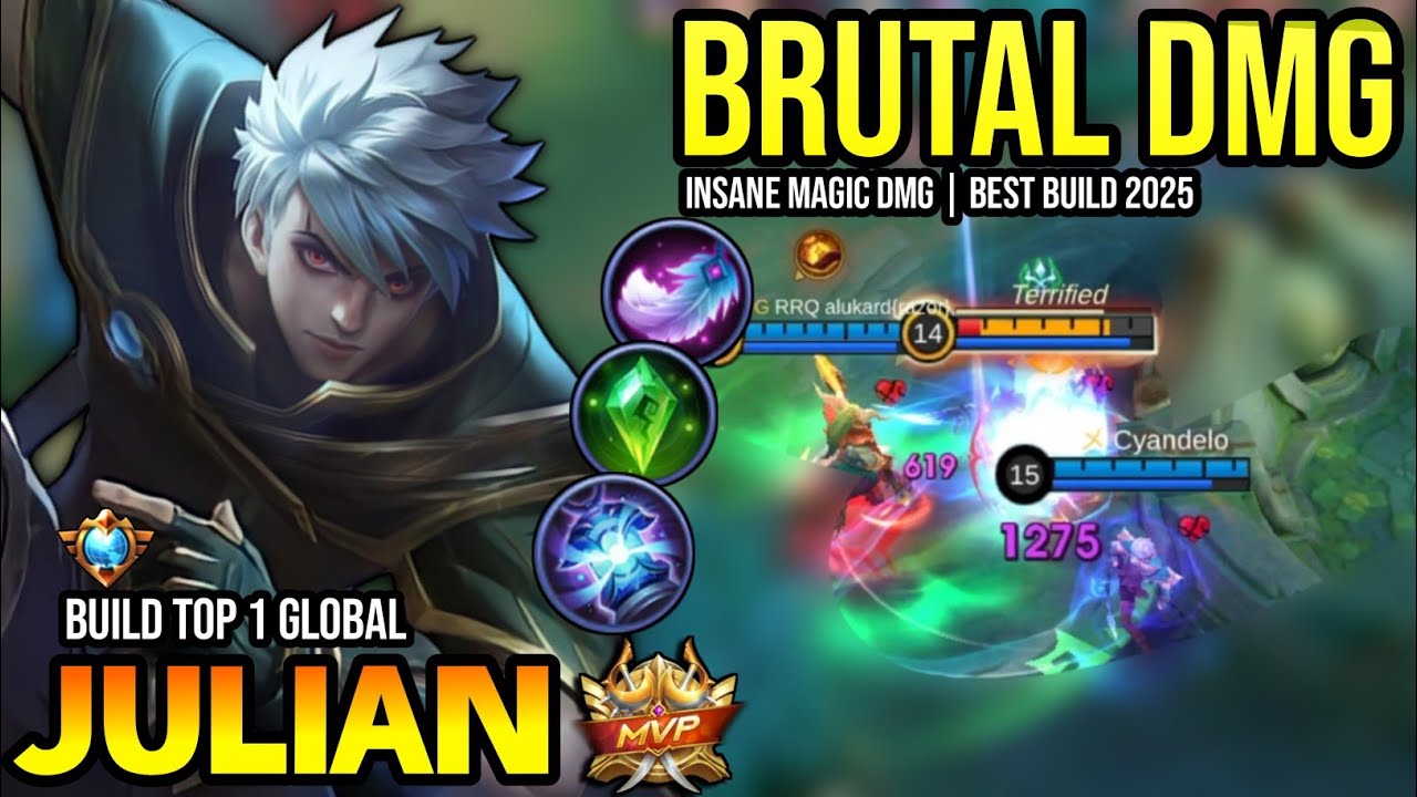 JULIAN BEST BUILD 2025 | BUILD TOP 1 GLOBAL JULIAN GAMEPLAY | MOBILE ...