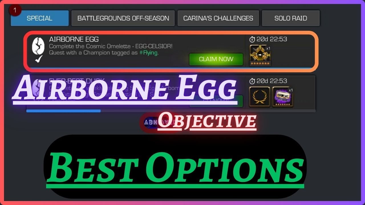 Airborne Egg Objective | Best Counters | MCOC | - YouTube