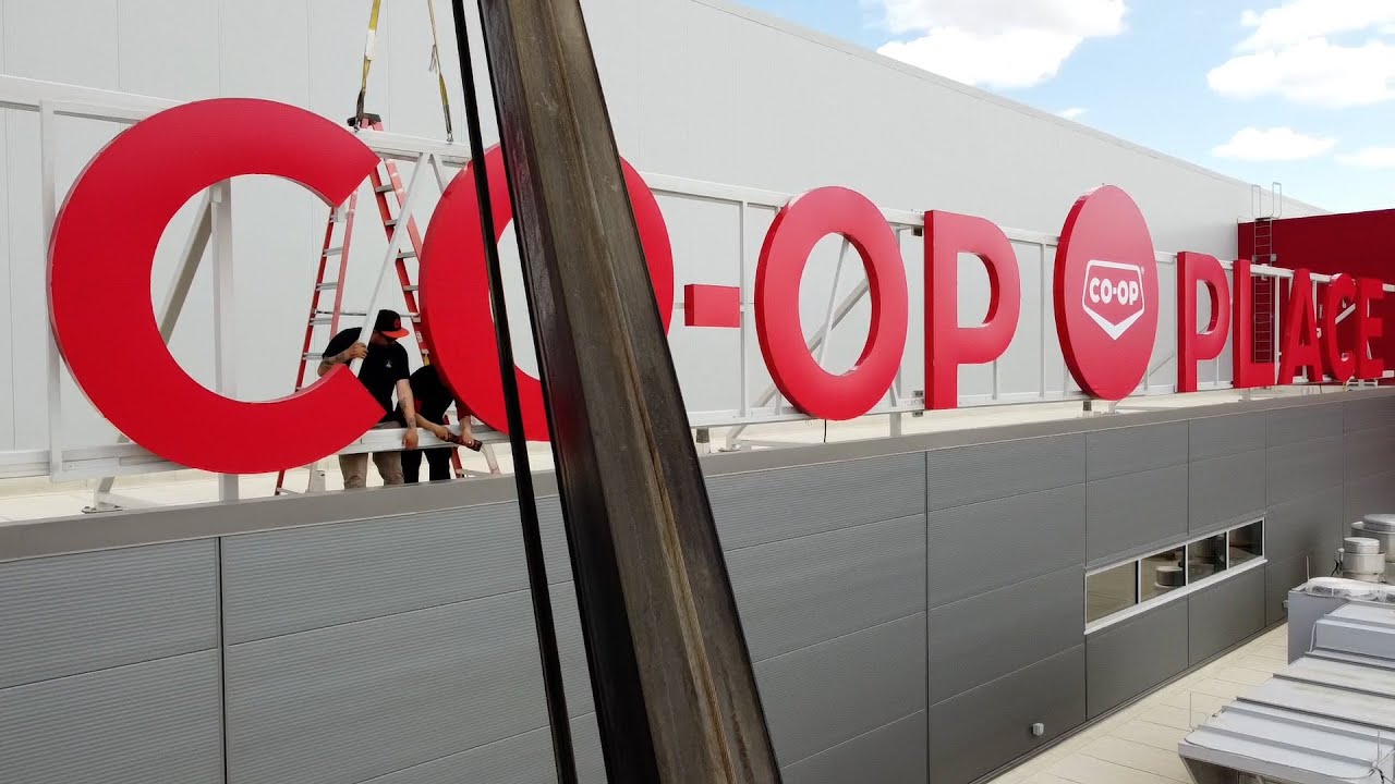 Co-op Place Sign Unveiling - YouTube