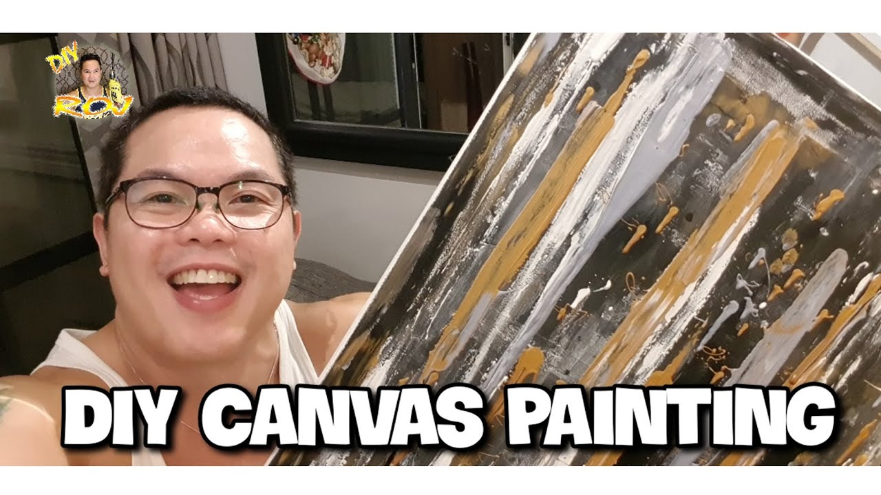 My first attempt on canvas painting | DIY w/ ROJ (got inspired by XO ...