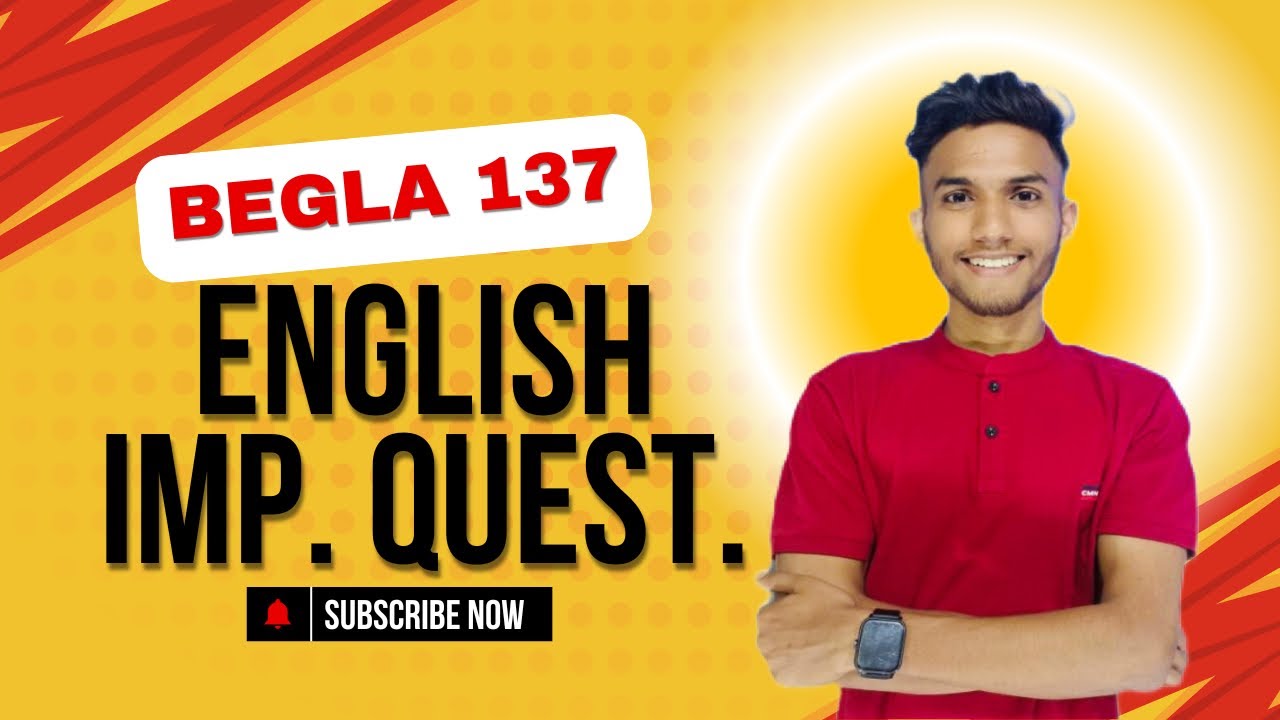 BEGLA 137 PART 2 | Important question | ENGLISH LANGUAGE FIGURE OF ...