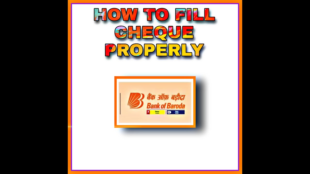HOW TO FILL CHEQUE PROPERLY / चेक कैसे भरे - YouTube