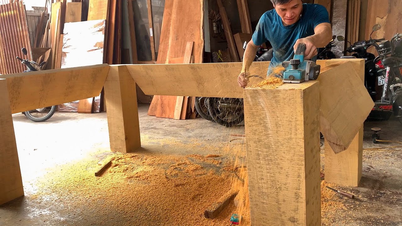 Young Carpenter's Amazing Woodworking Skills - How To Build A Giant ...