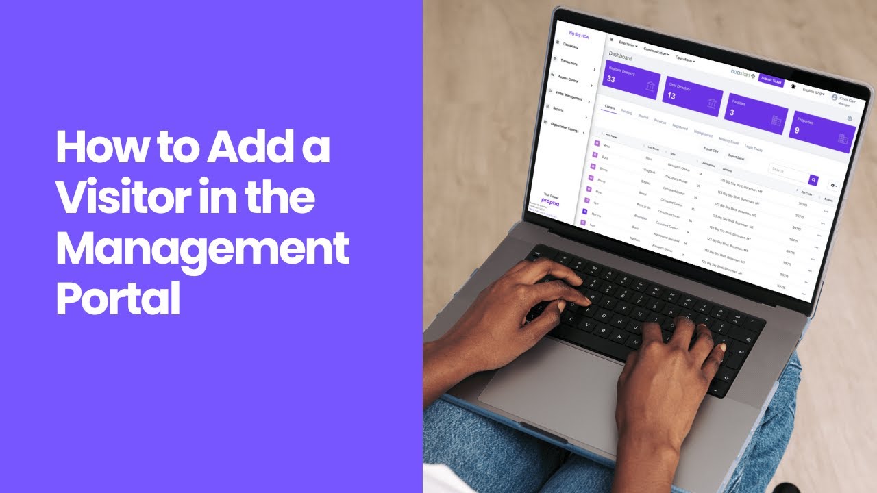 Management | How to Add a Visitor In the Management Portal - YouTube