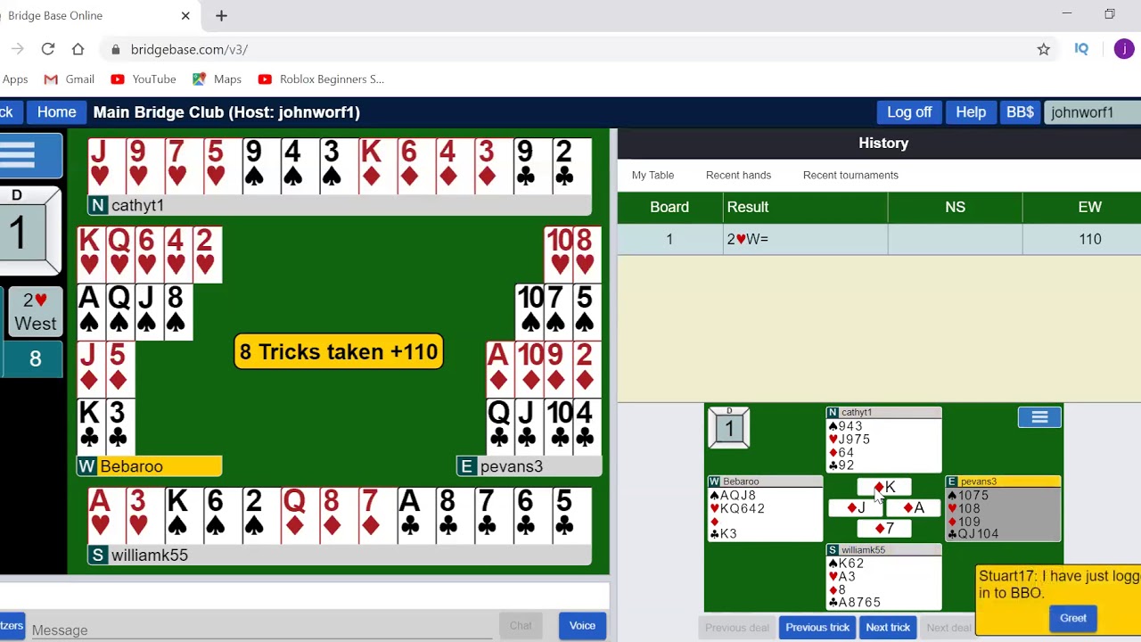 Random Bridge hands played on Bridgebase and then discussed. - YouTube