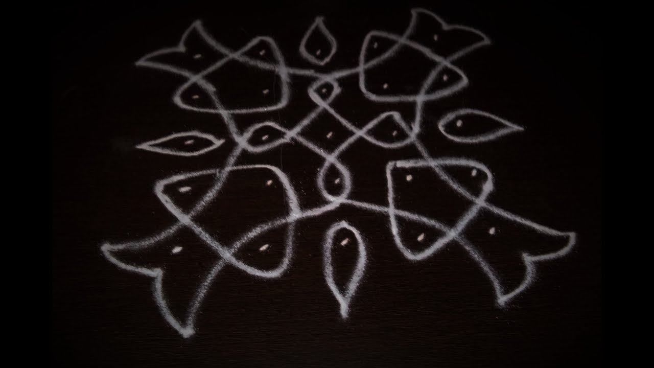 5 Pulli Kolam | Simple Pulli Kolam Design | Easy Kolam with Dots ...