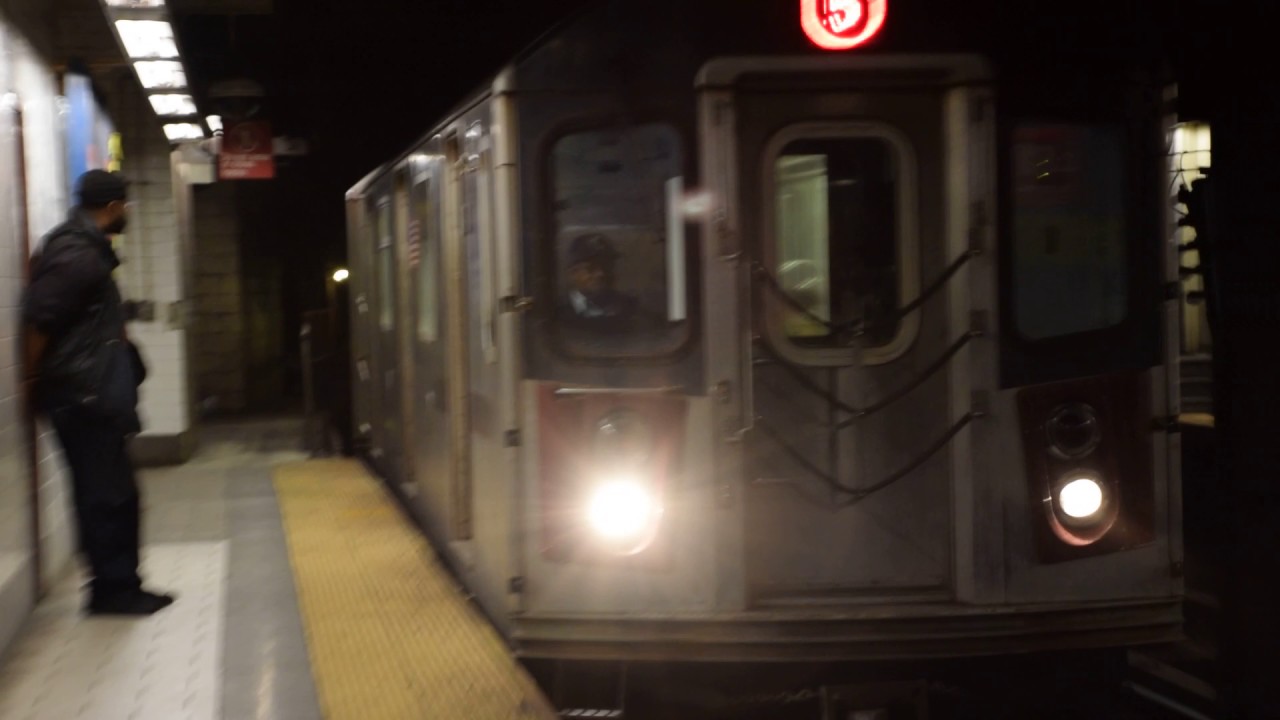 IRT Lexington Av Line: Eastchester bound 5 train of R142s entering ...