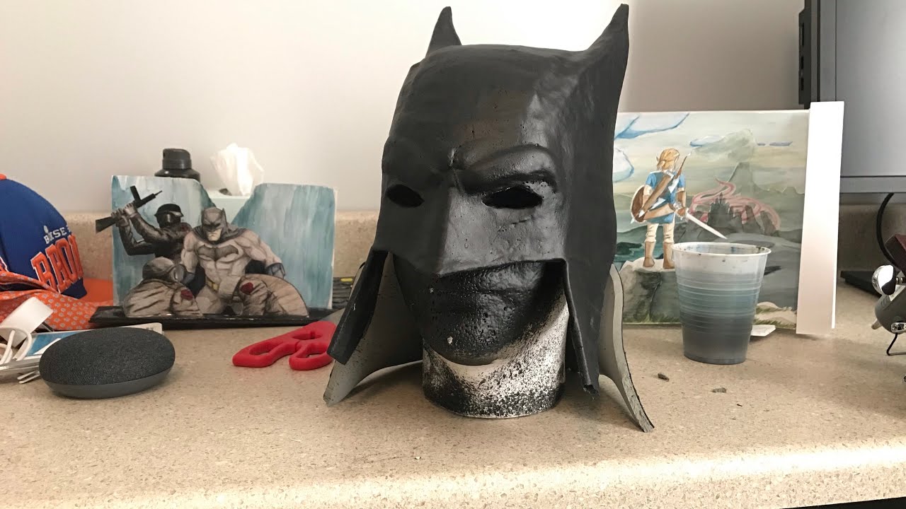 Constructing your own Bat Cowl Tutorial (affordable) - YouTube