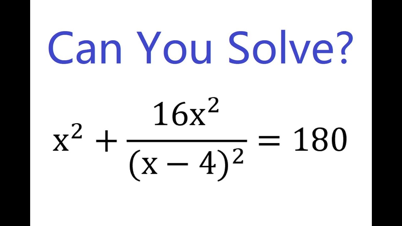 Math Olympiad | How to Solve this Algebraic Equation? - YouTube