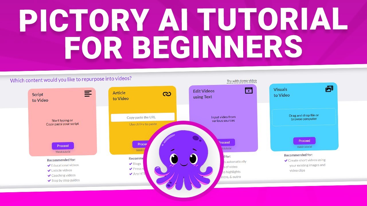 Pictory.AI - Review and Tutorial (Make Ai Generated YouTube Videos) - YouTube