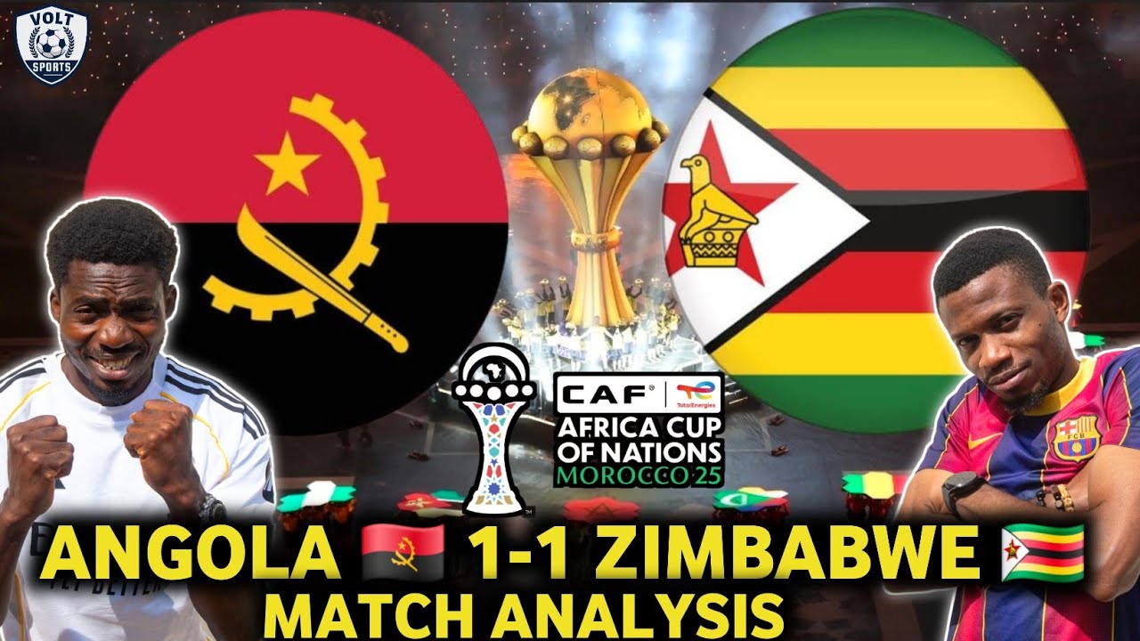 ANGOLA 🇦🇴 1-1 ZIMBABWE 🇿🇼 | AFCON GROUP B MATCH ANALYSIS - YouTube