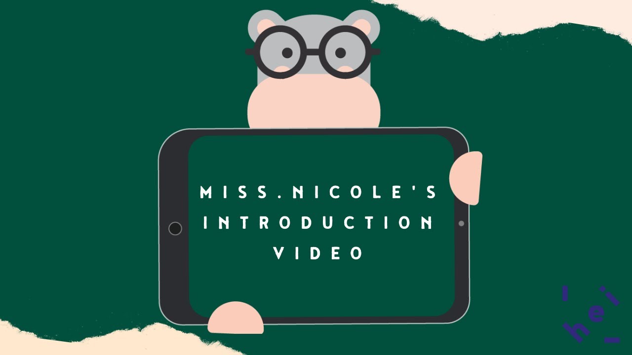 Miss. Nicole's Introduction Video - YouTube