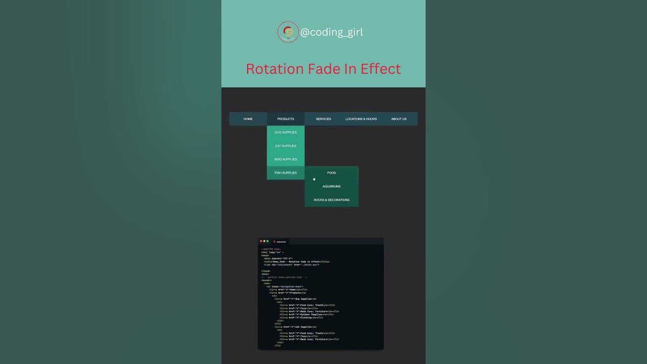 Rotation Fade In Effect 💥 Codinglover Computerprogrammer Html Coderslife Css Coderlife