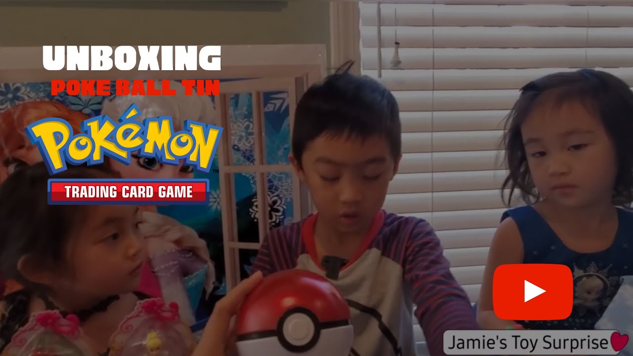 Jamie opens a Pokemon ball that has Pokemon cards - YouTube