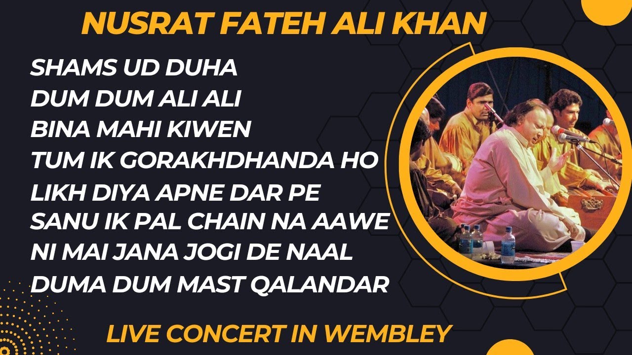Nusrat Fateh Ali Khan Qawwal | Live Concert in Wembley | 1993 - YouTube