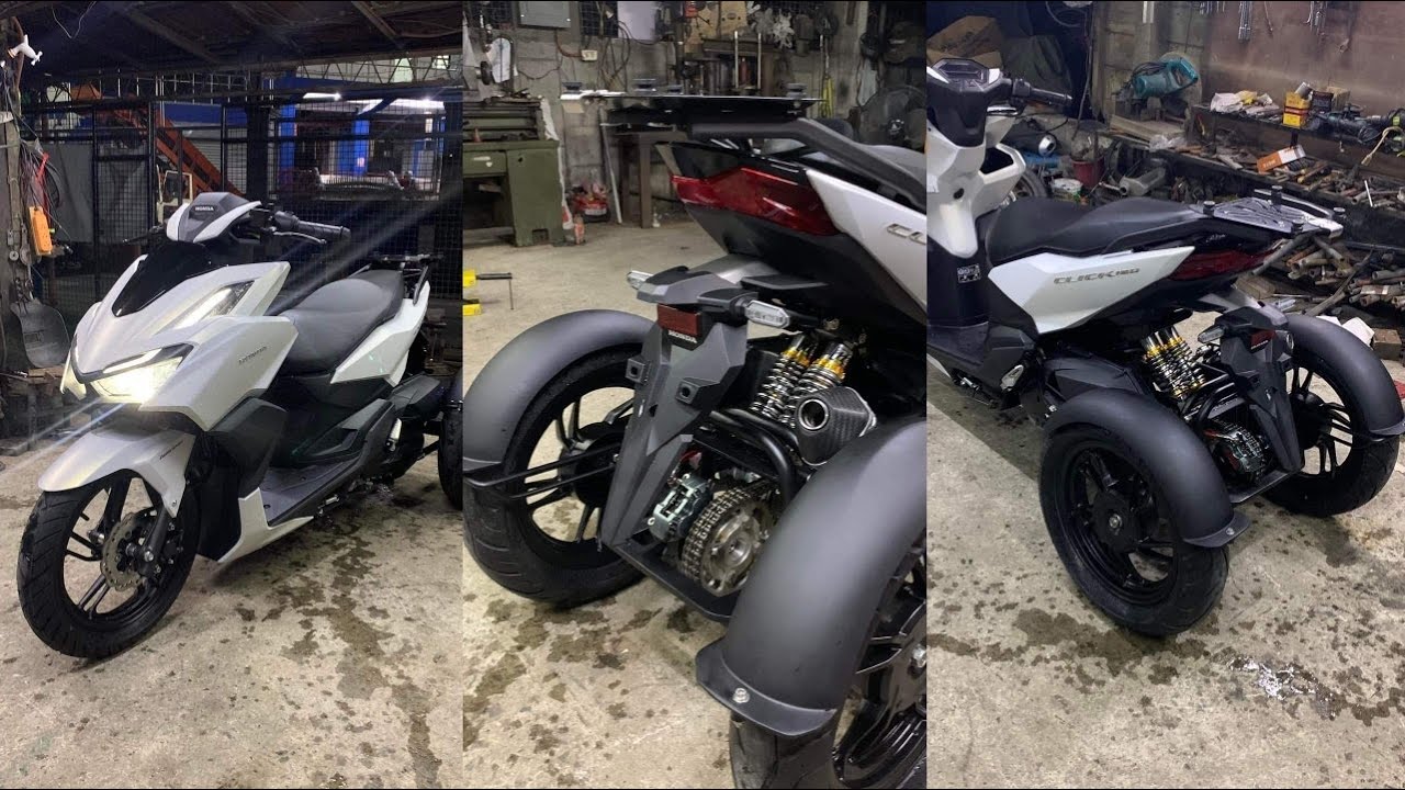 Honda Click 160 3 wheels - YouTube