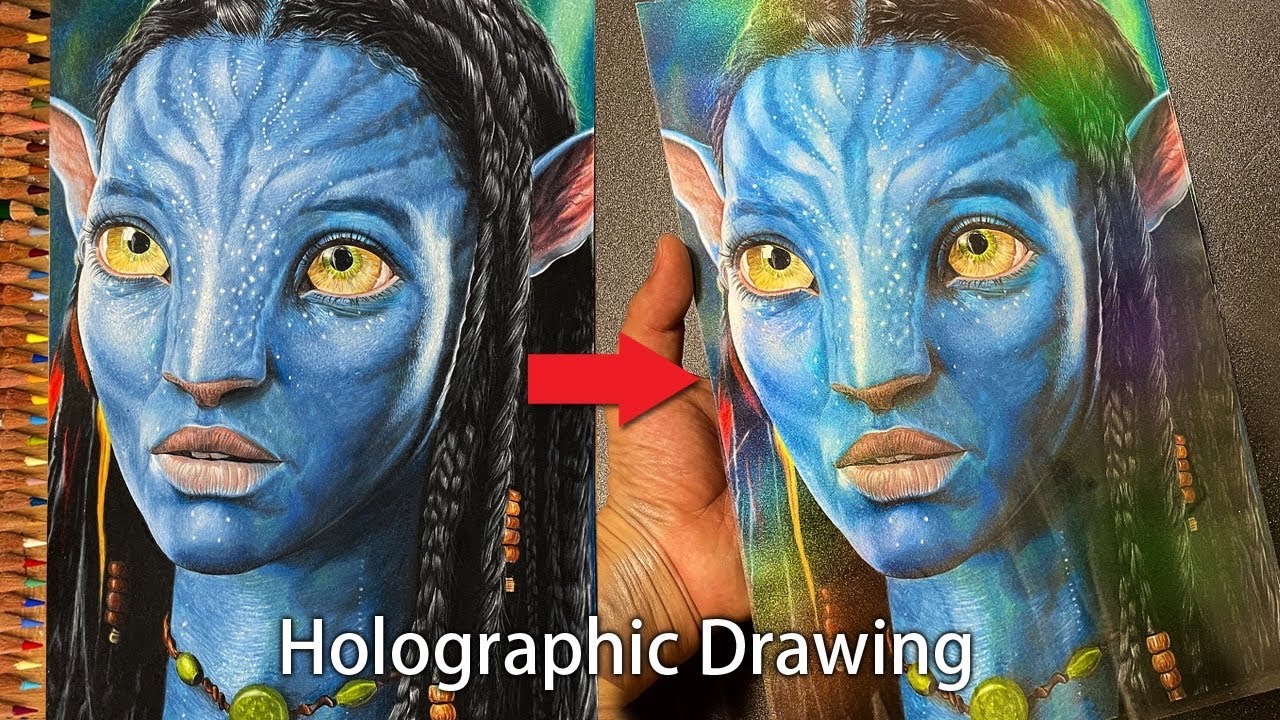 [holographic drawing]Avatar/금손!홀로그램드로잉 아바타/[アバター]ホログラム加工 - YouTube