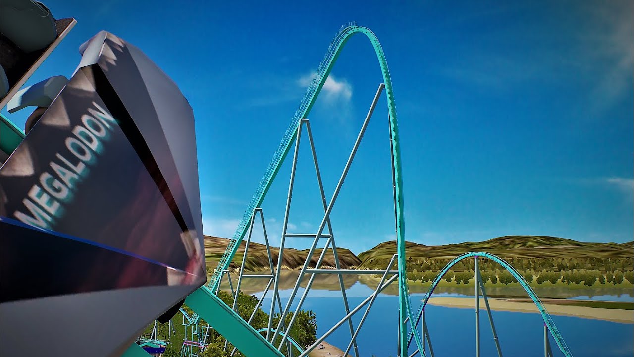 Megalodon -SeaWorld 340ft GIGA- NoLimits 2 - YouTube