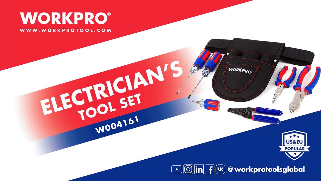 WORKPRO Tool Set | Electrician's Tool Set | Hand Tools Set - YouTube