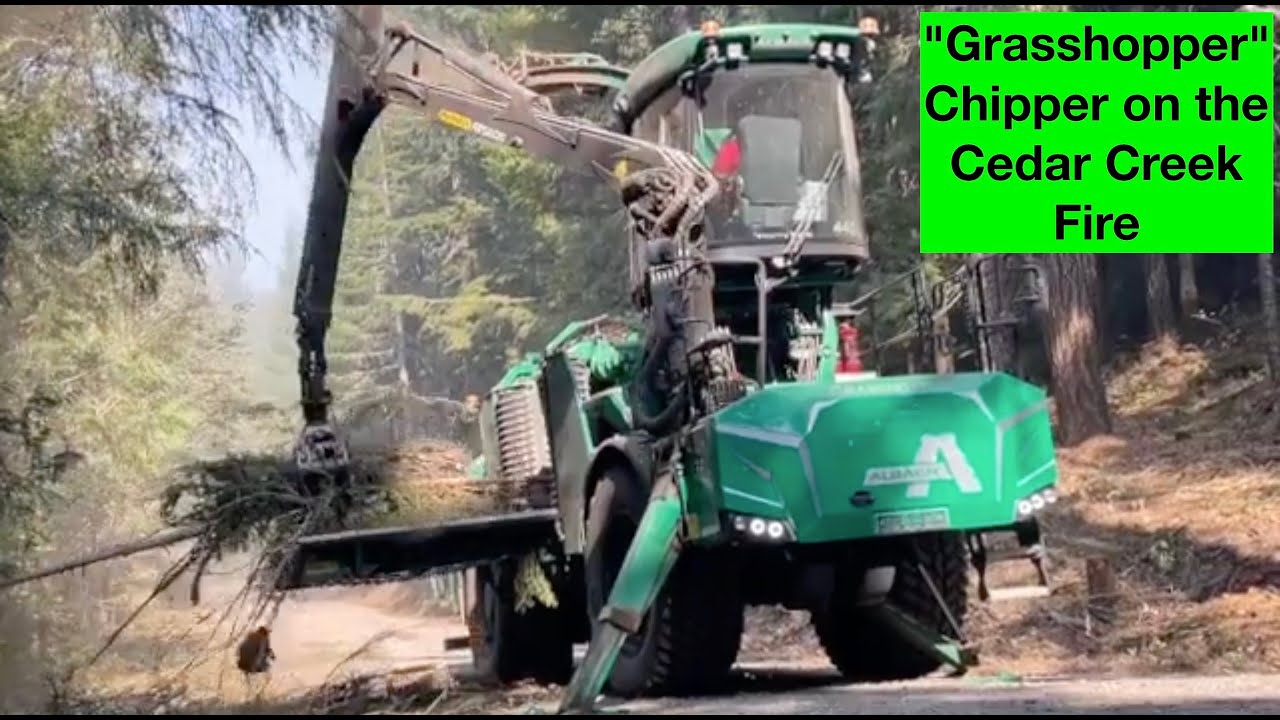 "Grasshopper" Chipper on the Cedar Creek Fire - YouTube
