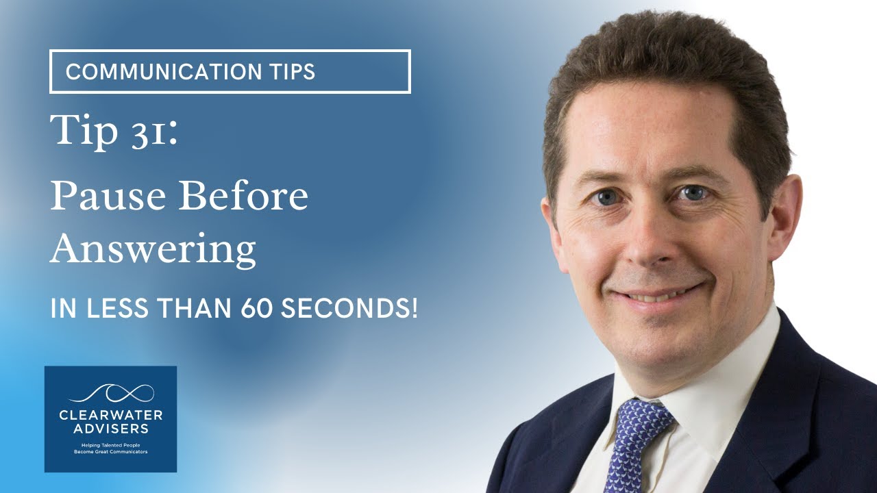 Pause Before Answering - YouTube