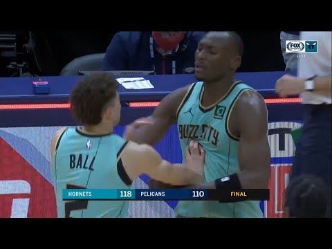 Lamelo Ball & Bismack Biyombo get into a Scuffle after a Hornets Win