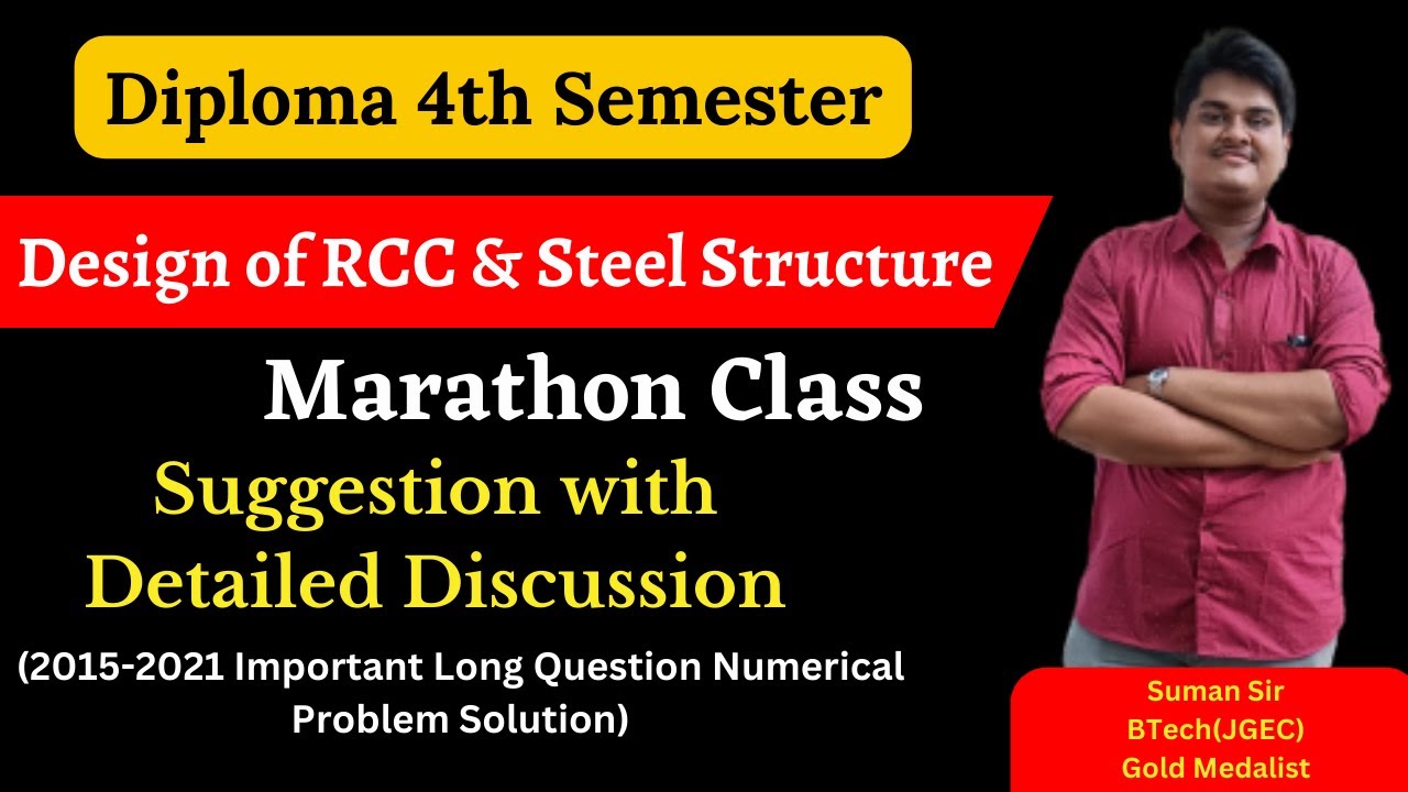 DESIGN OF RCC & STEEL STRUCTURE LONG QUESTION ANSWER SOLUTION WITH MODEL QUESTION - YouTube