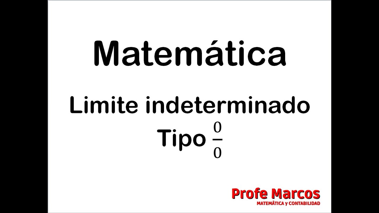 Limite indeterminado 0/0 - YouTube