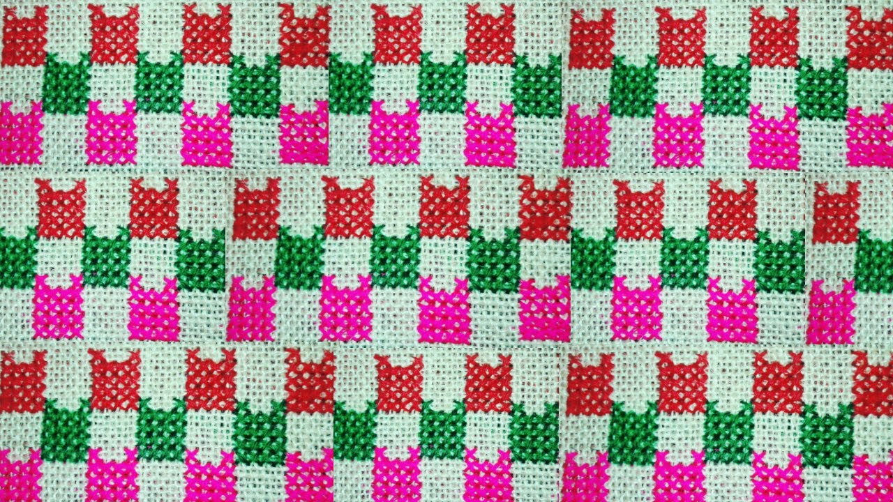 bhorat ason design|woolen cross stitch ason|hand embroidery rugs design ...