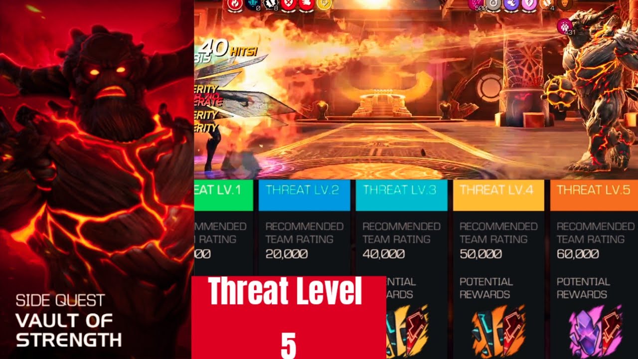 MCOC: Vault Of Strength - Threat Level 5 #marvel #mcoc #kabam - YouTube