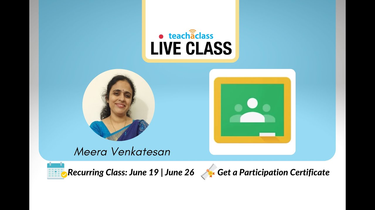 Live Class on Google Classroom - YouTube