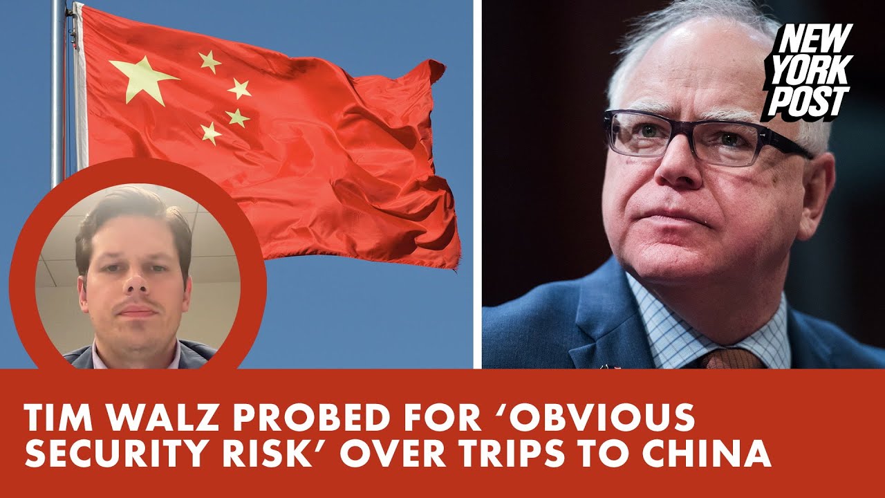 Tim Walz probed for 'obvious security risk' over trips to China - YouTube