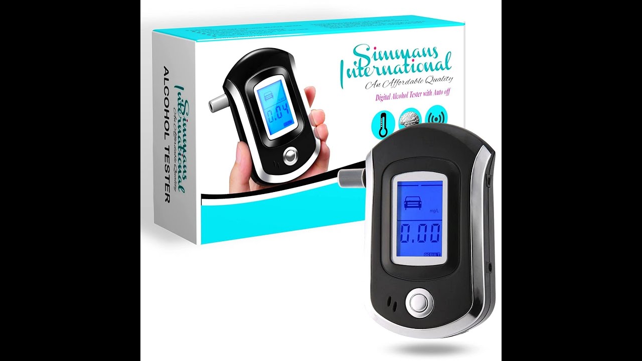 Alcohol Tester Portable LCD Display Breath Analyzer Police Breathalyzer ...