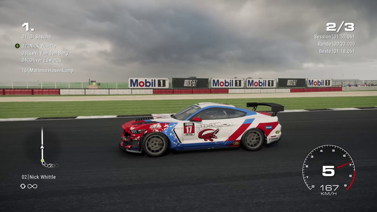 GRID - FORD MUSTANG GT4 at Silverstone Circuit - YouTube
