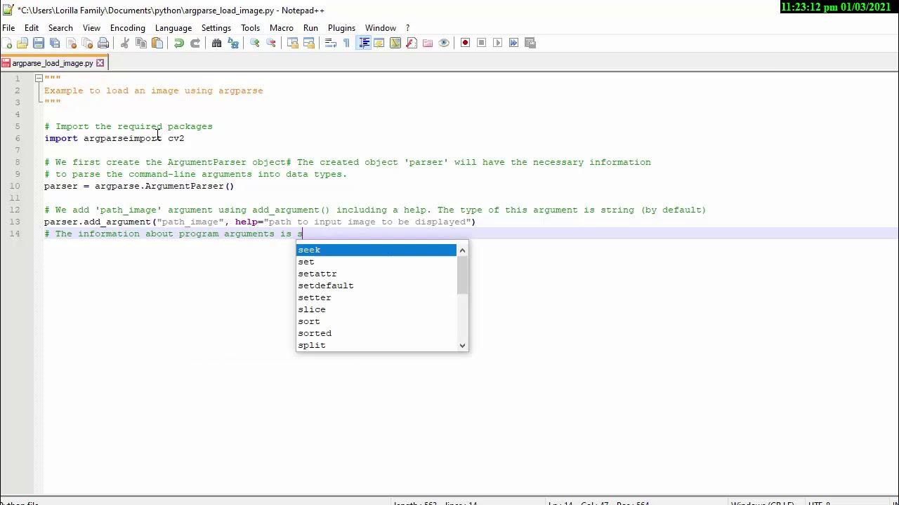 【Python OPENCV】 argparse load image - YouTube