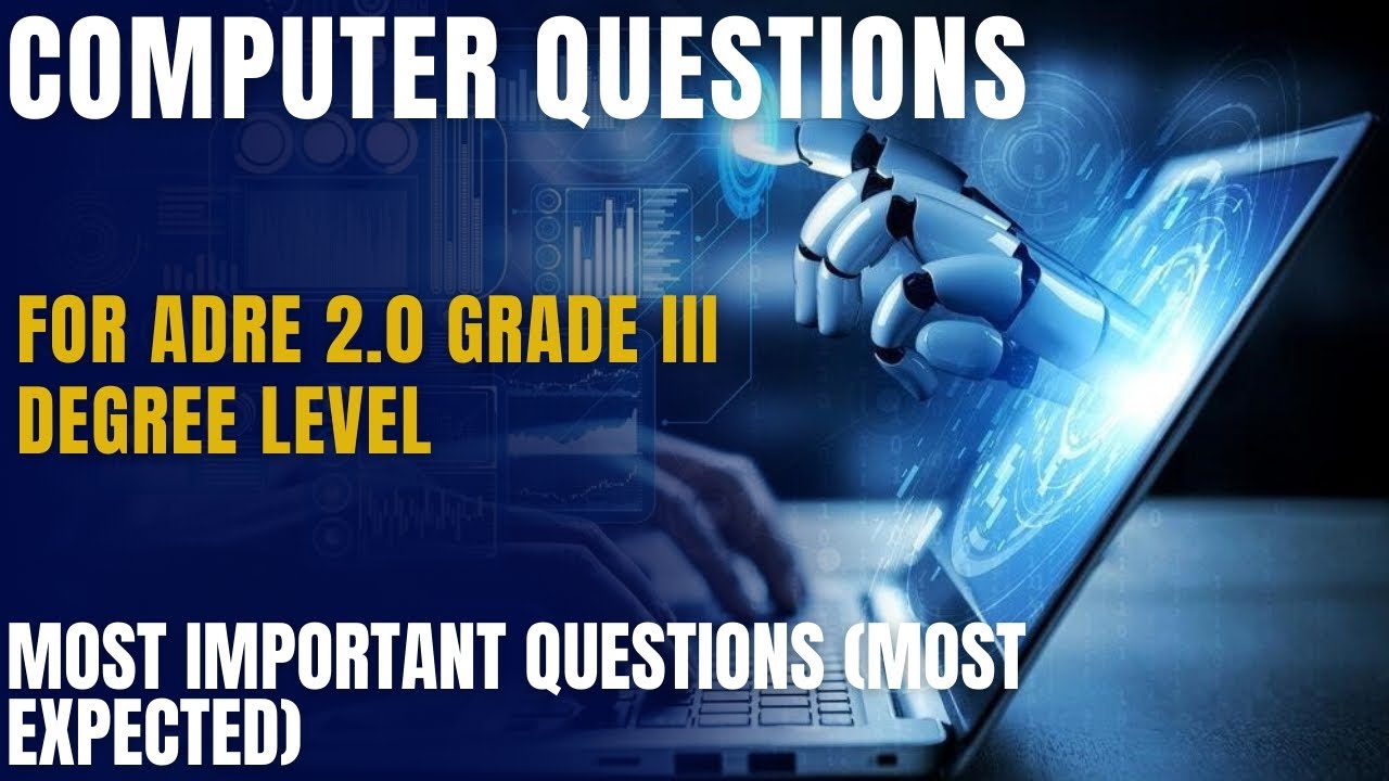 Computer MCQ For Grade III Degree Level || Important Computer Questions ...