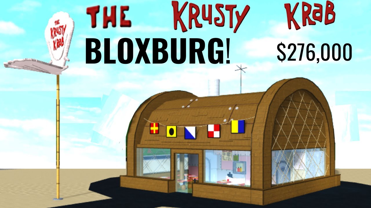 BLOXBURG - The Krusty Krab | Tour and Speedbuild (No large plot, No ...