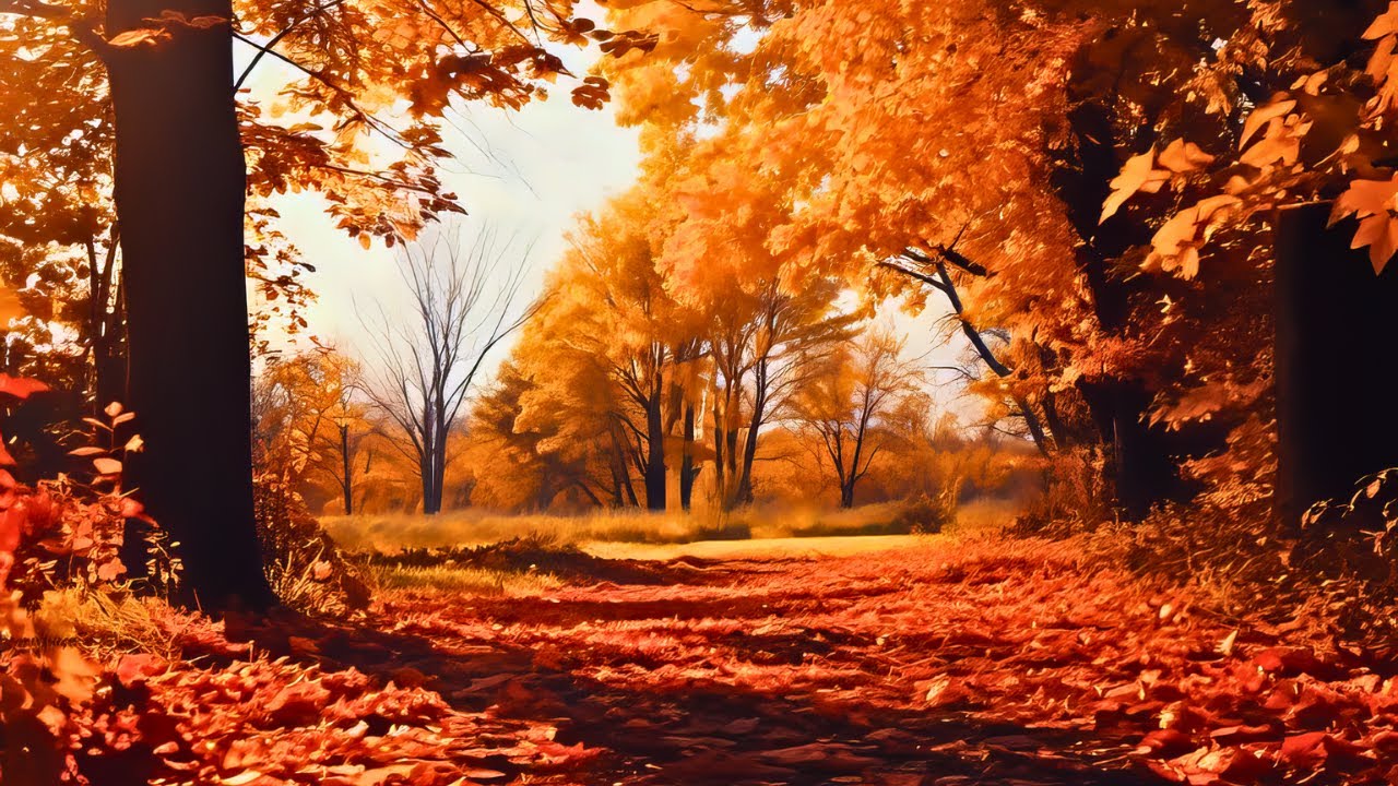 🍂 Fall Ambience: Rustling Autumn Leaves, Gentle Wind Relaxing Sound ...