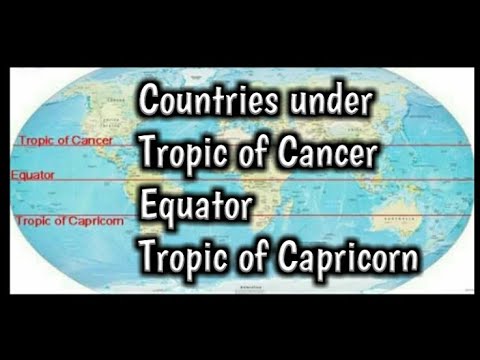 Countries under Tropic of Cancer, Equator & Tropic of Capricorn |Pan ...