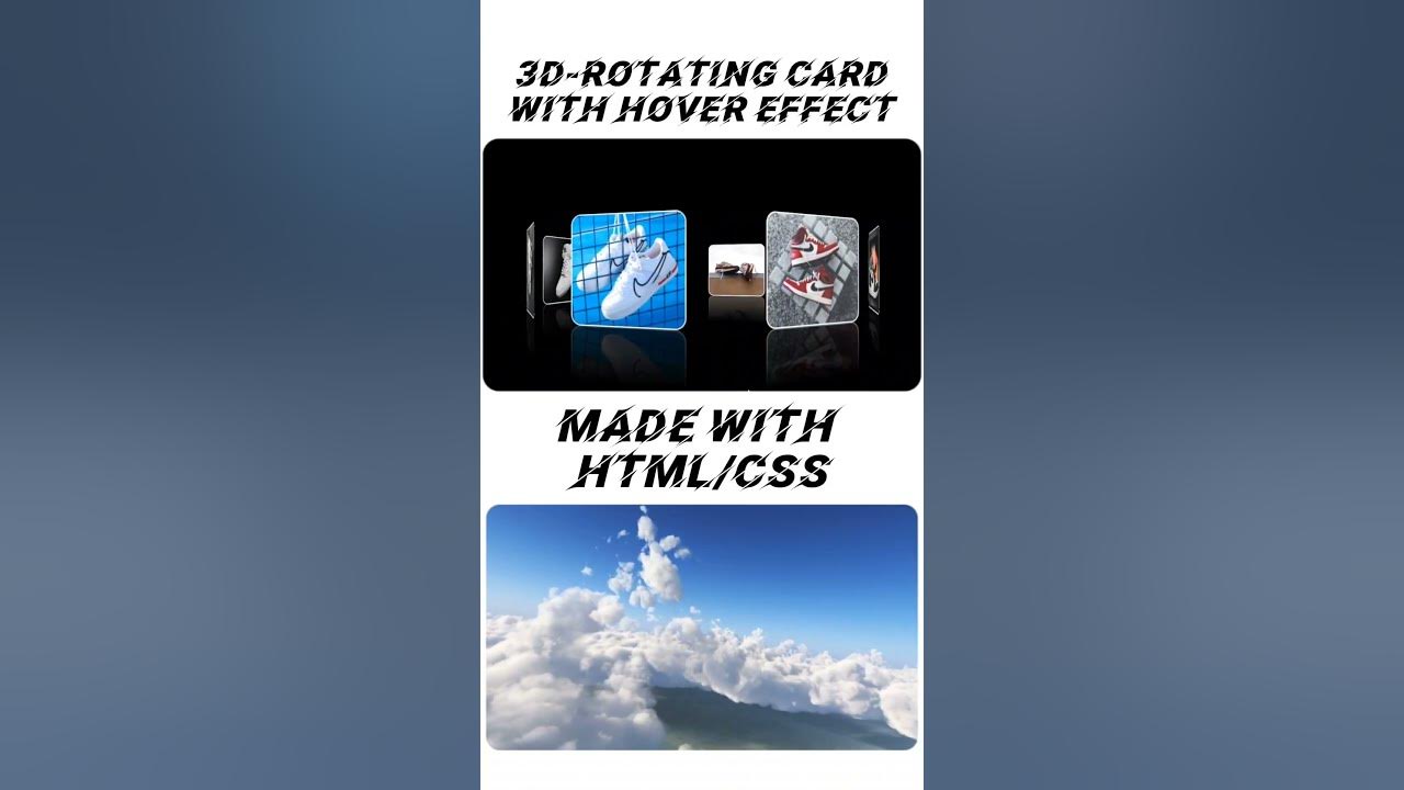 3D Rotation Card with Hover Effect.. #html #css #hover #effect #animation - YouTube