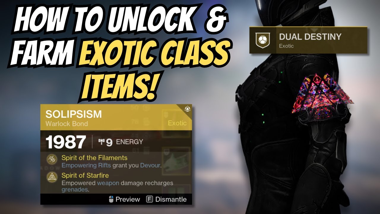 How To Get And Farm NEW EXOTIC CLASS ITEMS (Dual Destiny Exotic Quest ...