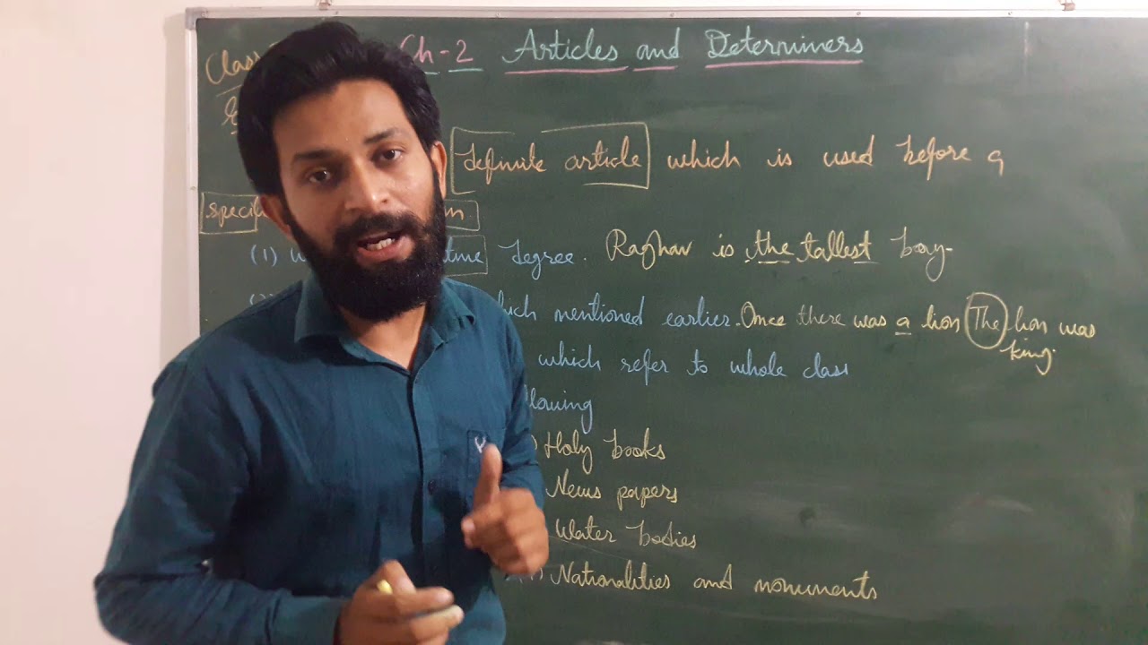|| Class - 8 || English Grammar || Chapter - 2 Articles and Determiners ...
