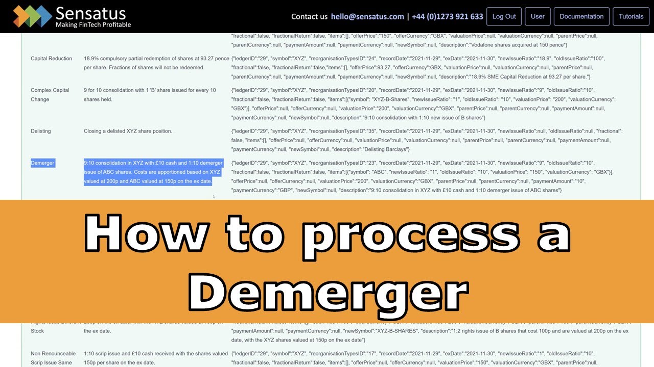 How to process a Demerger | GSK Haleon Demerger - YouTube