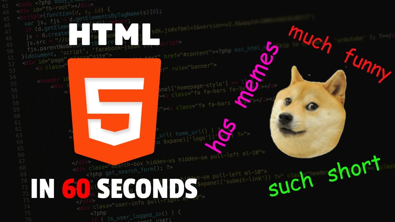Html Explained In 60 Seconds Youtube 9954