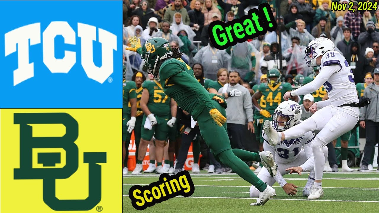 Baylor vs. TCU 4th-Qtr Men's College Footba [WEEK 10] Full Game Today ...