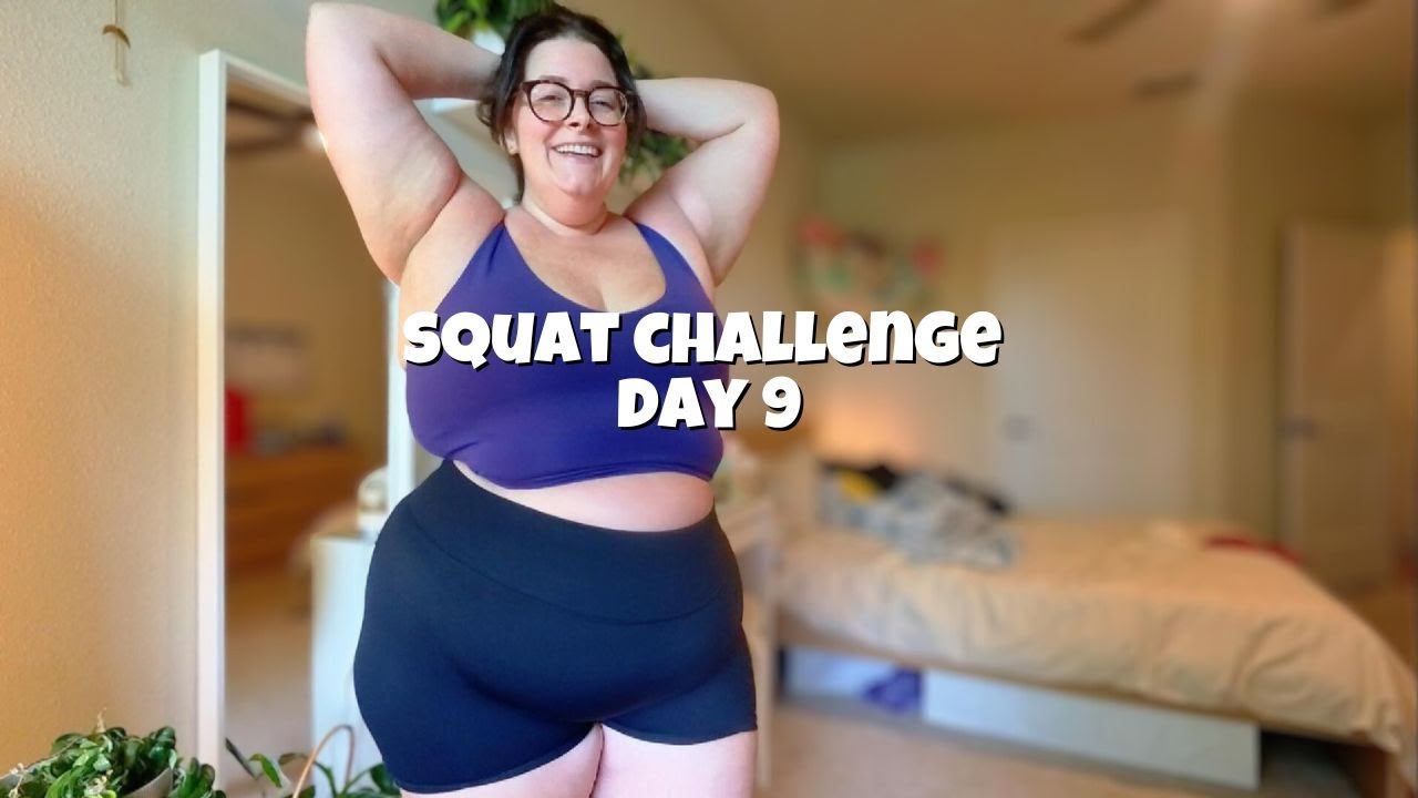 day 9: plus size squat challenge | stronger every rep 💪 - YouTube