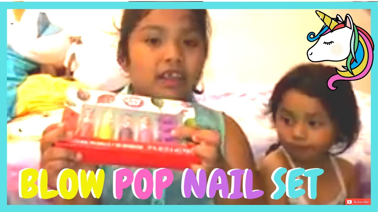 BLOW POP NAILS SET /TOY REVIEW - YouTube