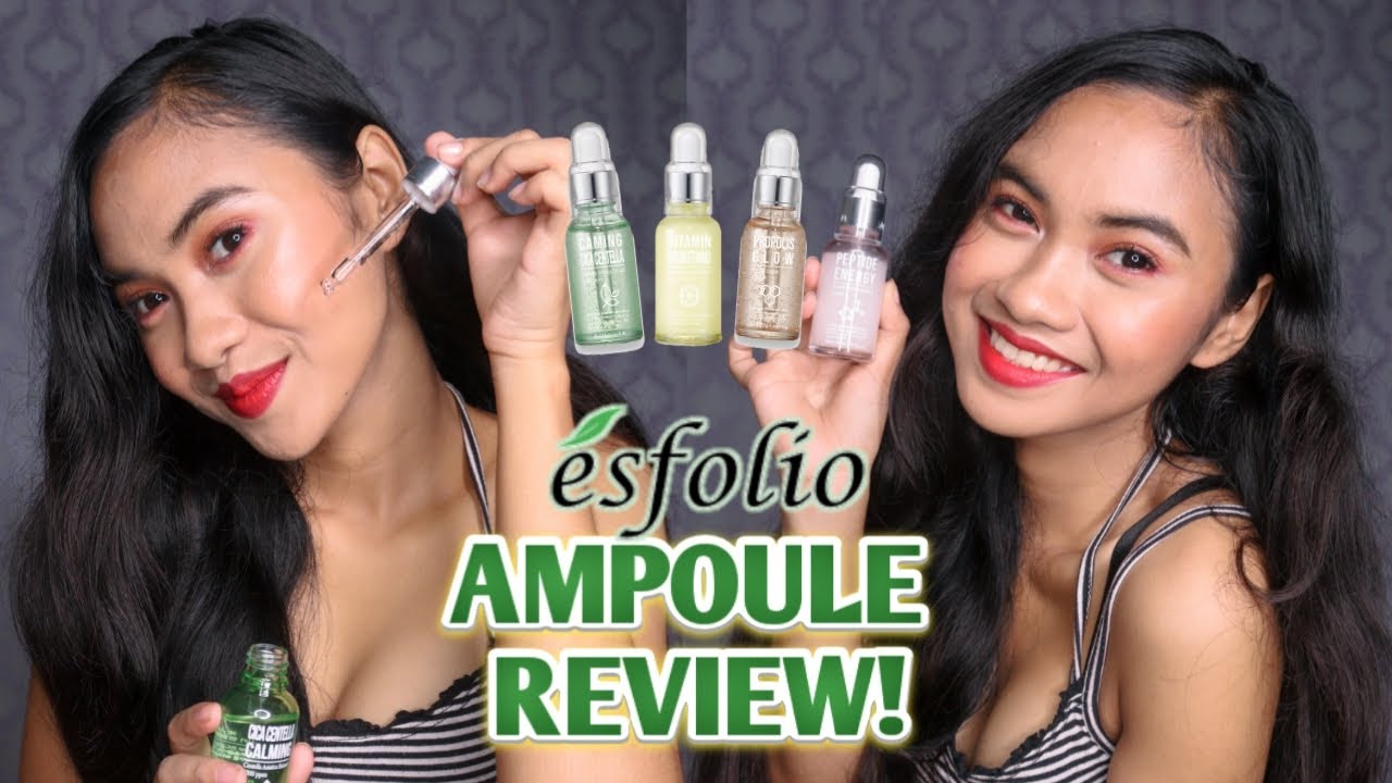 ESFOLIO'S NEW SERUM LINE REVIEW! (brightening, nourishing, soothing ...