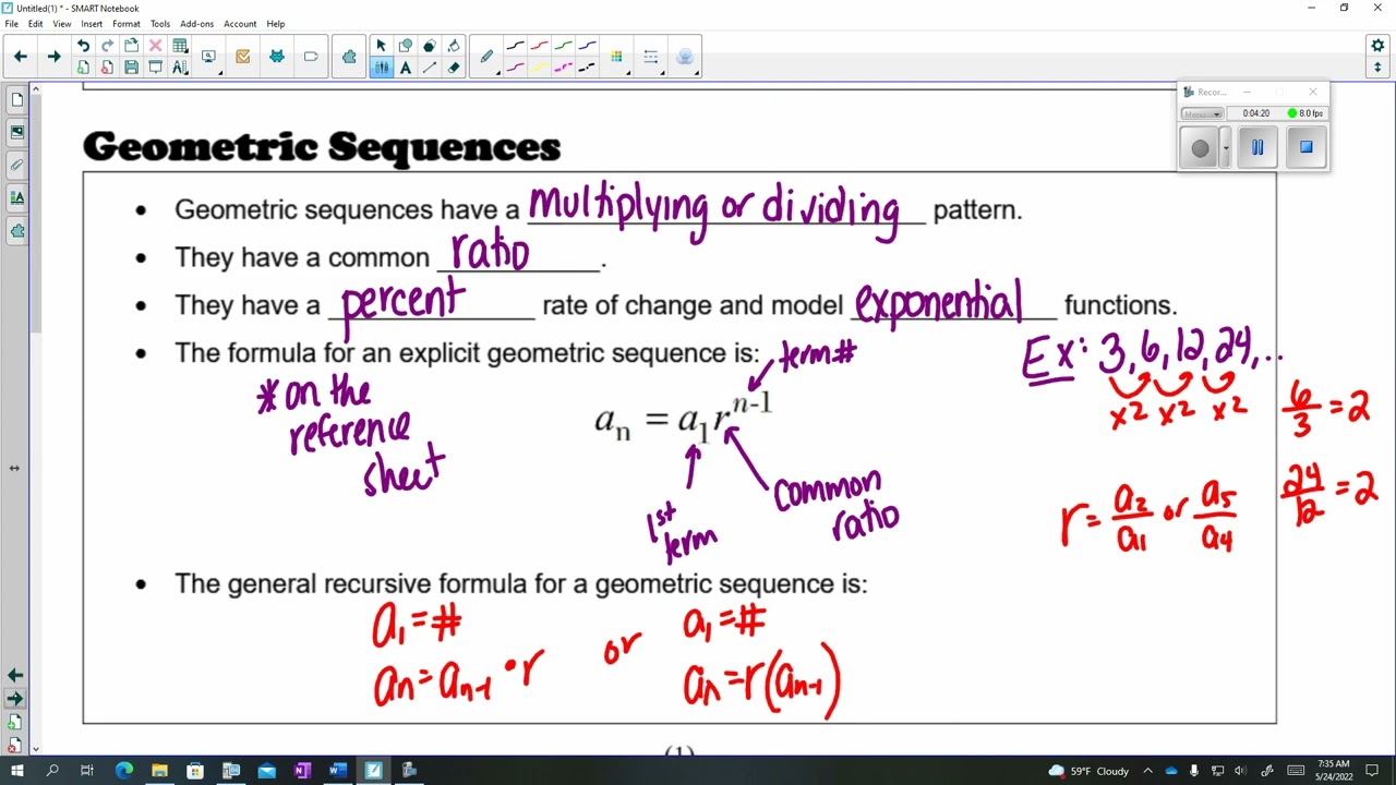 Sequences and Series notes for Regents Review - YouTube