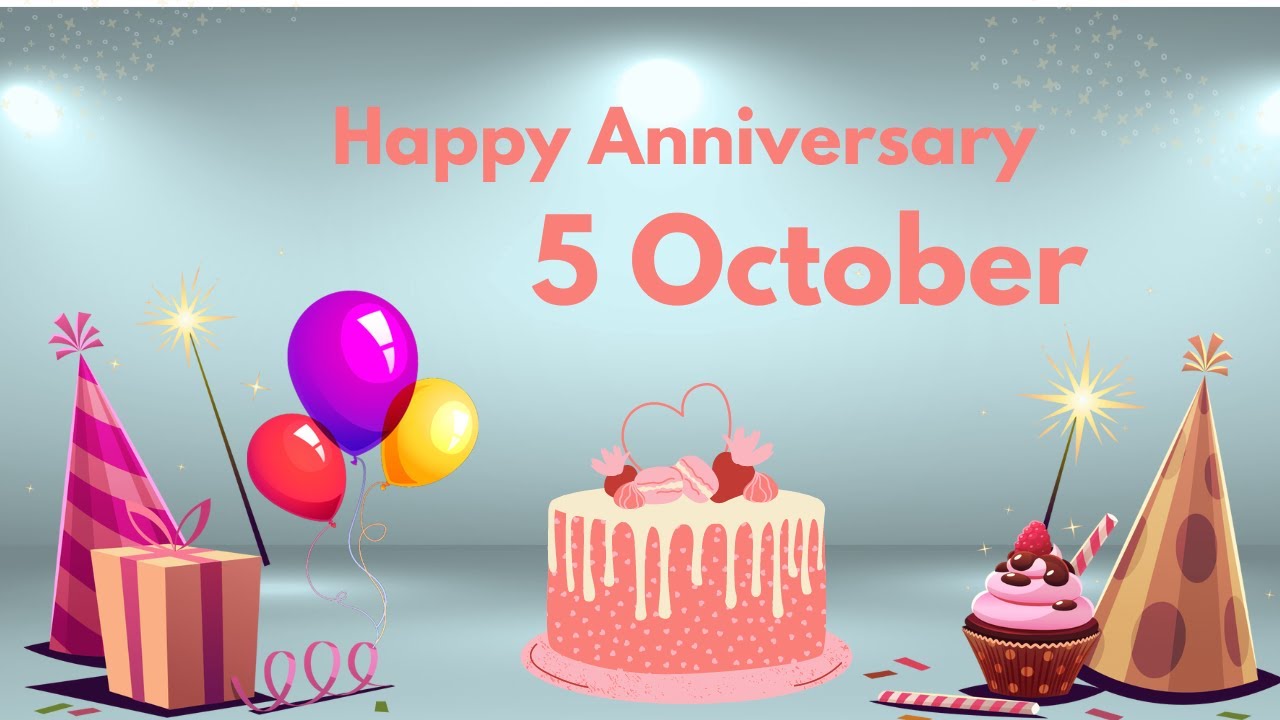 Happy Anniversary 5 October, Anniversary of 5 October, Best Anniversary ...